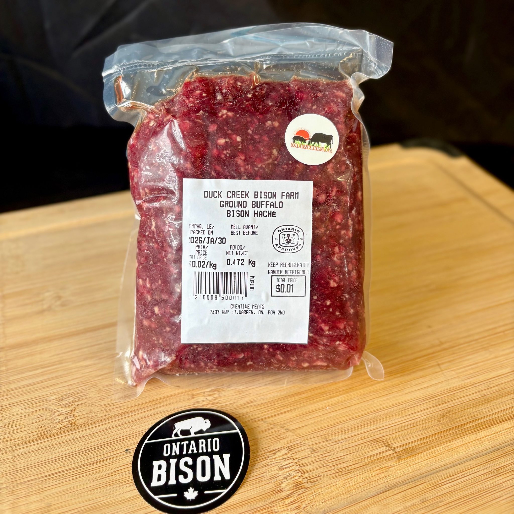 Duck Creek Farm | Grass-Fed Bison – Ground – Click Fork
